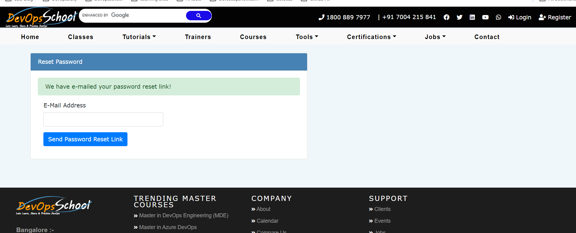 App\Http\Controllers\Auth\HospitalForgotPasswordController::sendResetLinkResponse(): Argument #1 ...