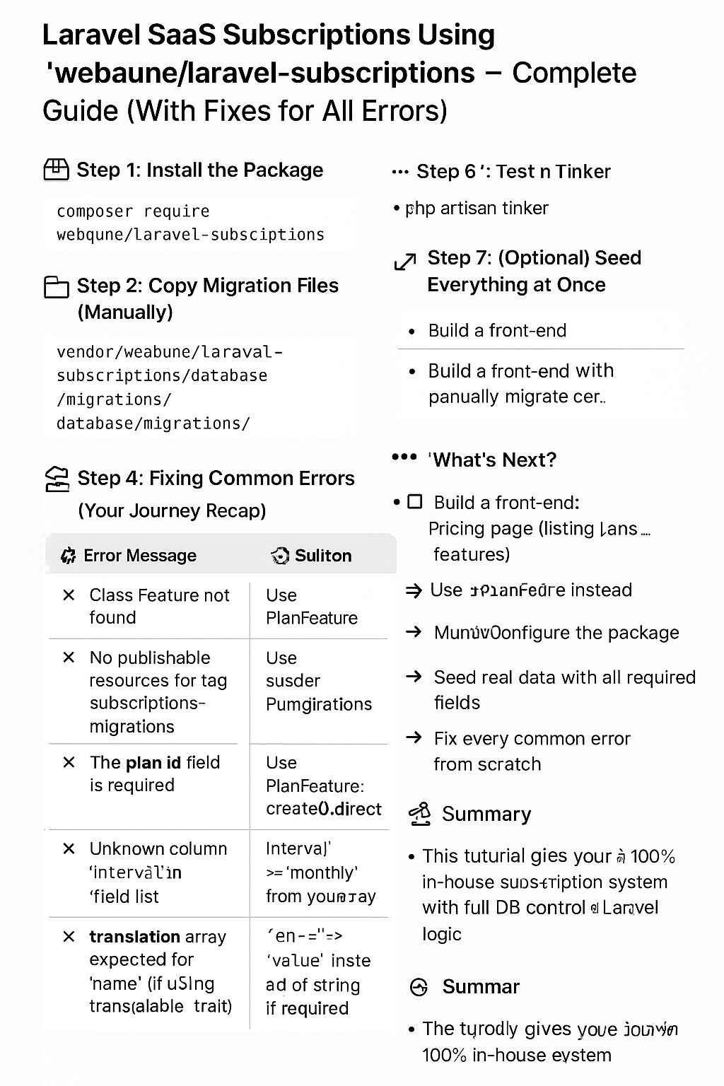 Using webaune/laravel-subscriptions – A Complete Guide (With Fixes for All Errors) - DevSecOps ...