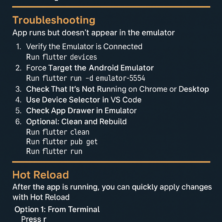 Fix Flutter App Not Showing in Emulator + Hot Reload Guide - DevSecOps Now!!!