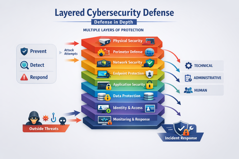 Layering in Cybersecurity Defense Systems: A Complete Defense-in-Depth ...